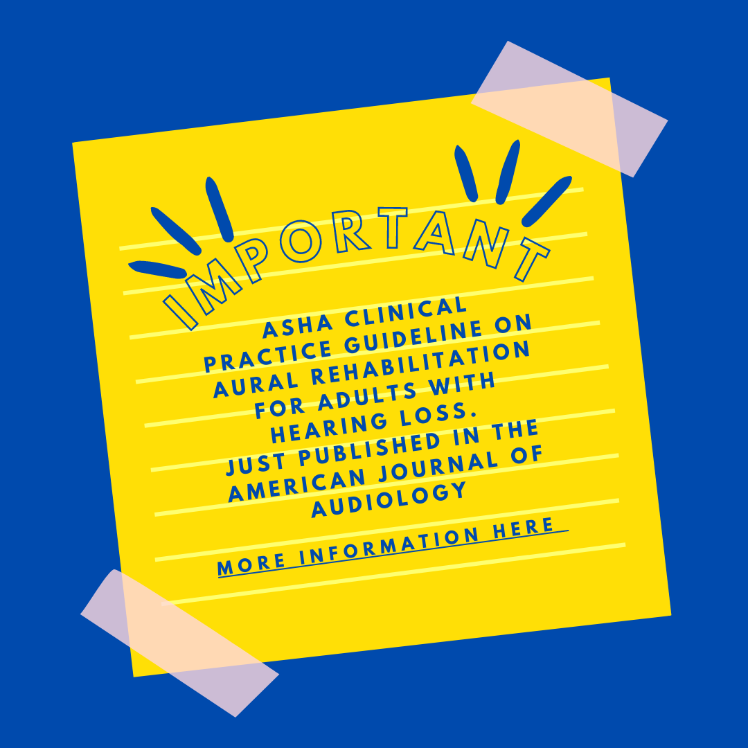 News | Aural Rehabilitation Laboratory | Speech, language, and hearing ...